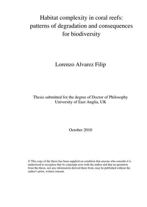 Pdf Habitat Complexity In Coral Reefs Patterns Of Degradation And