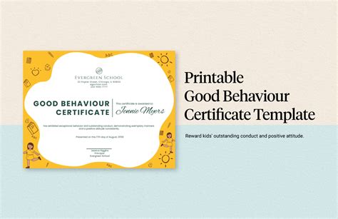 Good Behavior Certificate