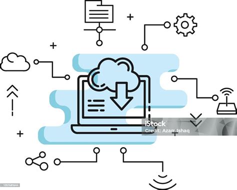 원격 저장소 스톡 일러스트레이션 클라우드 데이터 전송 개념 공용 파일 전송 서버 벡터 아이콘 디자인 클라우드 컴퓨팅 및 인터넷 호스팅 서비스 기호에서 데이터를 다운로드