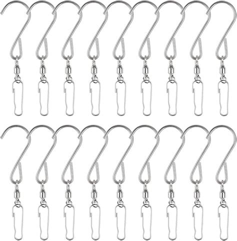 20 Pack Swivel Hooks For Hanging Wind Spinners Stainless