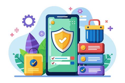 A Visual Representation Of Smartphone Security Controls Showcasing Data Protection Features And