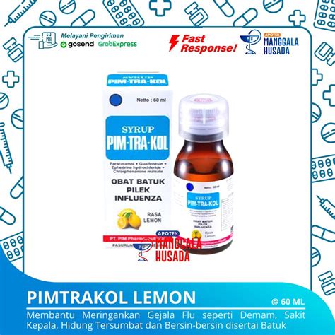 Jual PIMTRAKOL SYRUP RASA LEMON 60 ML Shopee Indonesia