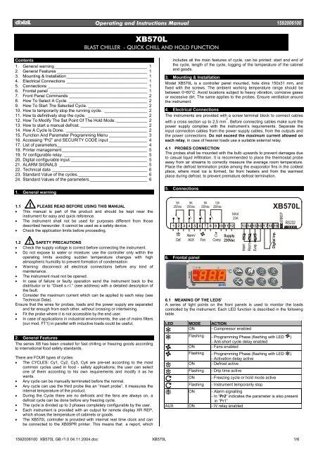 Dixell Controller With Defrost Diagram Wiring ️dixell Cont
