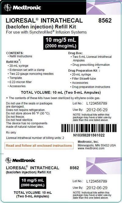 Product Images Lioresal Photos Packaging Labels And Appearance