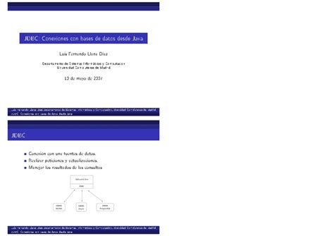 Pdf De Programación Jdbc Conexiones Con Bases De Datos Desde Java