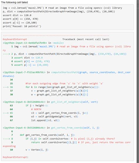 Solved The Following Cell Failed Img Chegg