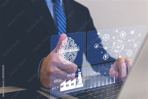 Fingerprint Scan For Secure Access To Protected Data Network With
