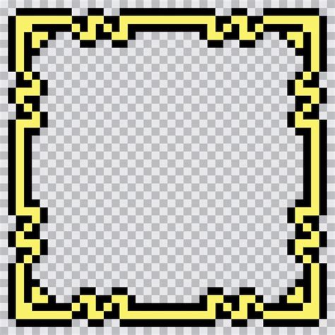Premium Vector Pixel Art Frame Border Template Design