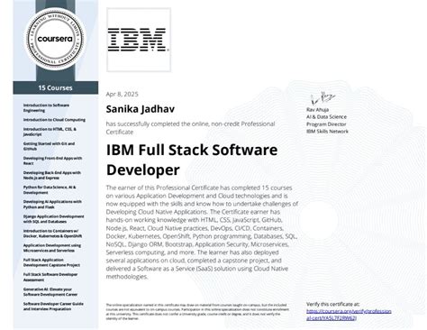 Fullstackdeveloper Cloudnative Ibm Coursera Softwaredevelopment