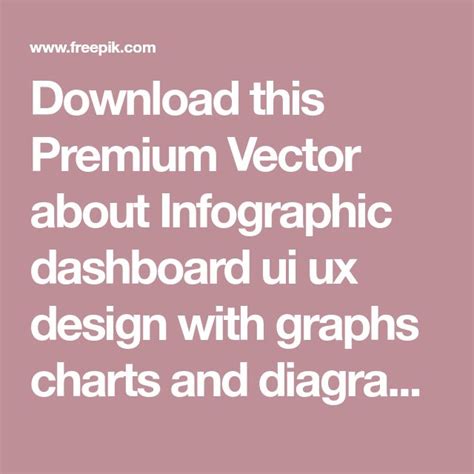 Premium Vector Infographic Dashboard Ui Ux Design With Graphs Charts