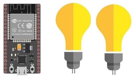 Turn On Two Lamps By The Esp32 Board