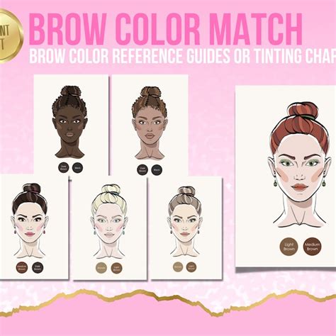 Brow Tint Color Match Charts Etsy
