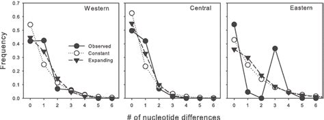 Observed Mismatch Distributions Generated From Mitochondrial Dna
