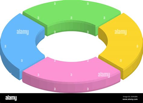 a creative set of 3d pie charts and segmented diagrams representing