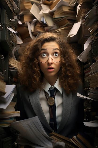 Premium Photo Legal Assistant Reviewing And Searching Documents In