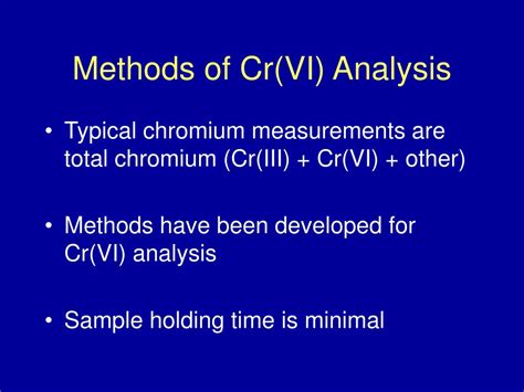 Ppt Speciation Of Chromium Powerpoint Presentation Free Download