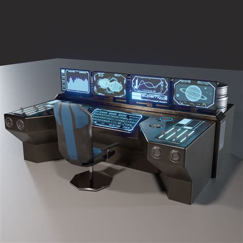 Scifi Lab Desk Free 3d Lab Equipment Models Blenderkit 58 Off