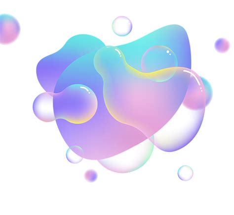 千库网梦幻渐变抽象透明气泡元素编号12853233