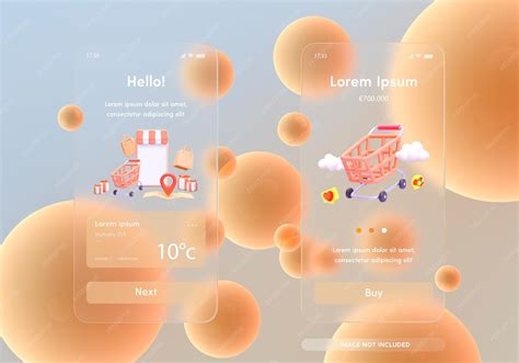 Premium Psd Interface Presentation Mockup Glassmorphism Effects