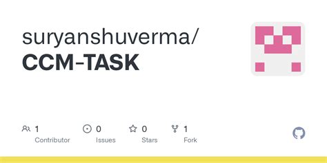 github suryanshuverma ccm task