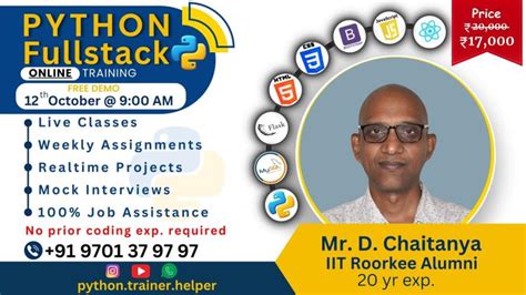 Pythontrainerhelper Chaitanya On Linkedin Batch 61 Python Full