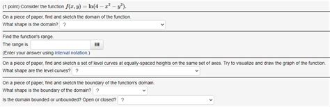 Solved Point Consider The Function F X Y Ln Chegg
