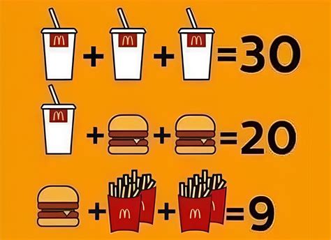 can you solve this mcdonald s math problem