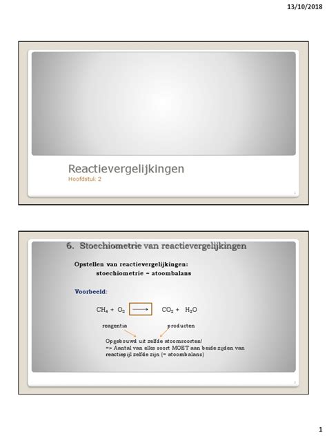 Hoofdstuk2 Reactievergelijkingen Pdf