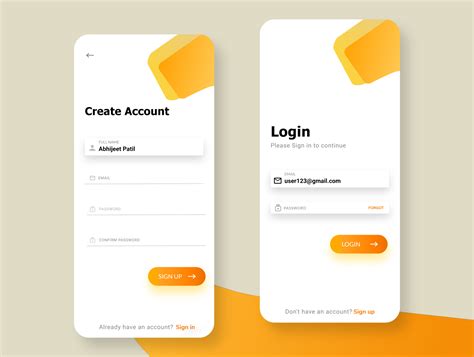 Login Page Ui Design Mobile Creative Form Ideas