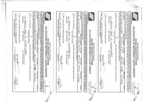 Sss Allocation Of Maternity Leave Credits Pdf