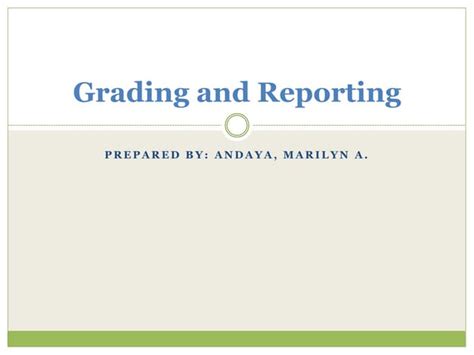 Chapter 7 Grading And Reporting Pptx