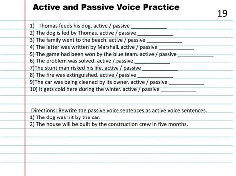 Passive Or Active Voice Exercises Passive Or Active Voice Exercises