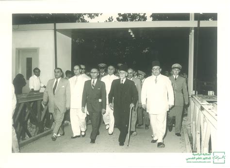 President Hashim Al Atassi Inaugurating Damascus International Fair Seen To His Right Is