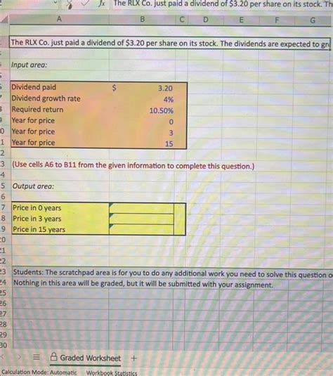 solved use cells a6 to b11 from the given information to