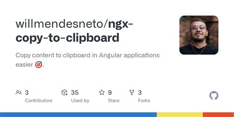 GitHub Willmendesneto Ngx Copy To Clipboard Copy Content To Clipboard In Angular Applications
