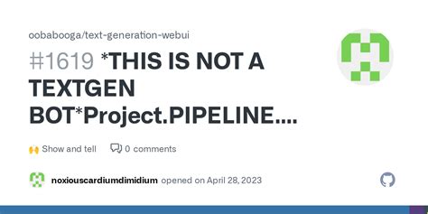 This Is Not A Textgen Bottupgpt The Chatgpt Oobabooga Installer