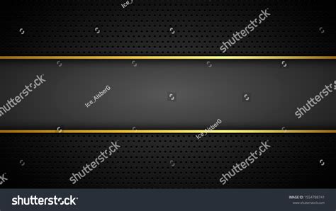 Golden Line Banner Gold Dark Vector Stock Vector Royalty Free