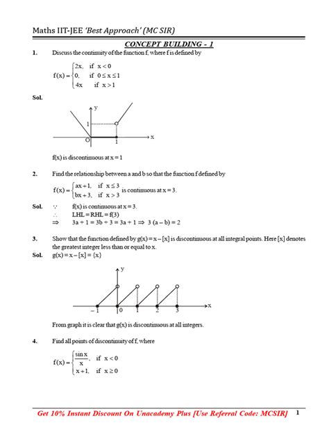 Continuity Sheet Sol Pdf Mathematics Mathematical Analysis