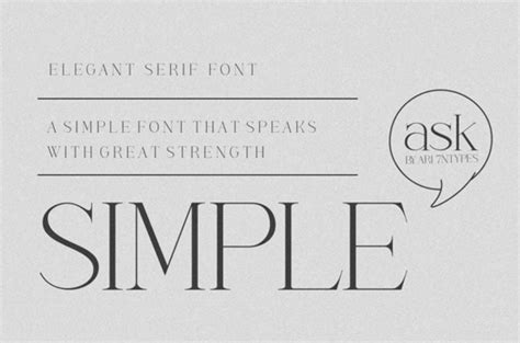 simple ask font creative fonts