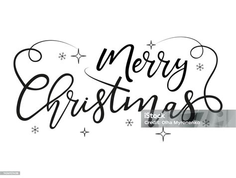 메리 크리스마스 손 편지 비문과 별과 흰색에 고립 된 번성 손으로 그린 크리스마스 배경 벡터 일러스트 레이 션 겨울에 대한 스톡 벡터 아트 및 기타 이미지 Istock