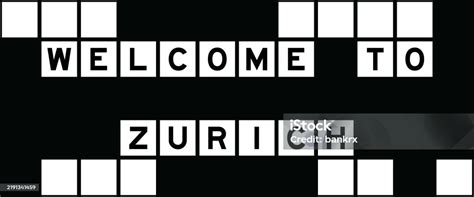 단어에 알파벳 문자 크로스워드 퍼즐 배경에 취리히에 오신 것을 환영합니다 가로세로 낱말퍼즐에 대한 스톡 벡터 아트 및 기타 이미지 가로세로 낱말퍼즐 건축물 공항