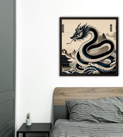 Dratini Dragonair And Dagonite Pokemon Wall Art Download Only Pokemon Faux Antique Woodblock