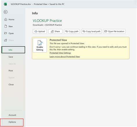 Excel Enable Preview Pane