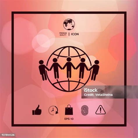 지구 아이콘입니다 세계 개념 통신 합니다 글로벌 커뮤니티 개념에 대한 스톡 벡터 아트 및 기타 이미지 개념 공동체 귀여운