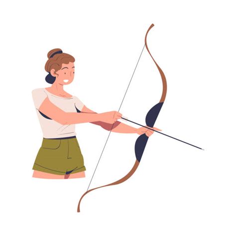 Shooting Bow And Arrow Vector Download Bow Arrow Weapon