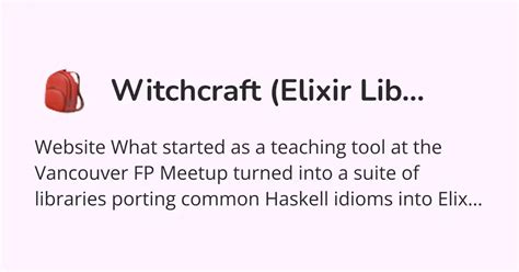Witchcraft Elixir Library