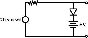 Assuming The Ideal Diode Draw The Output Waveform The Circuit Given In Figure Explain The Waveform
