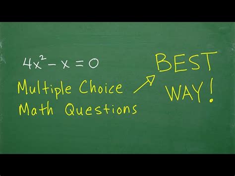 Multiple Choice Math Test