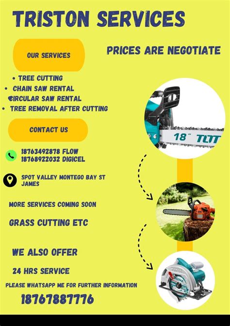 For Rent Tree Cutting Services Etc Spot Valley Montego Bay
