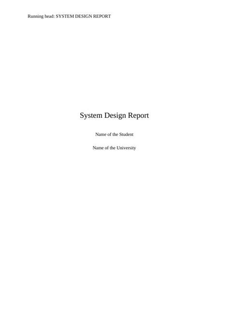 System Design Report For Best Less Application Desklib